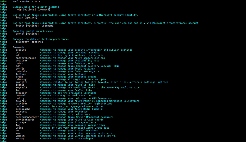 Azure command-line interface on Linux - Cloud bites from the grill Azure command-line interface on Linux - Cloud bites from the grill