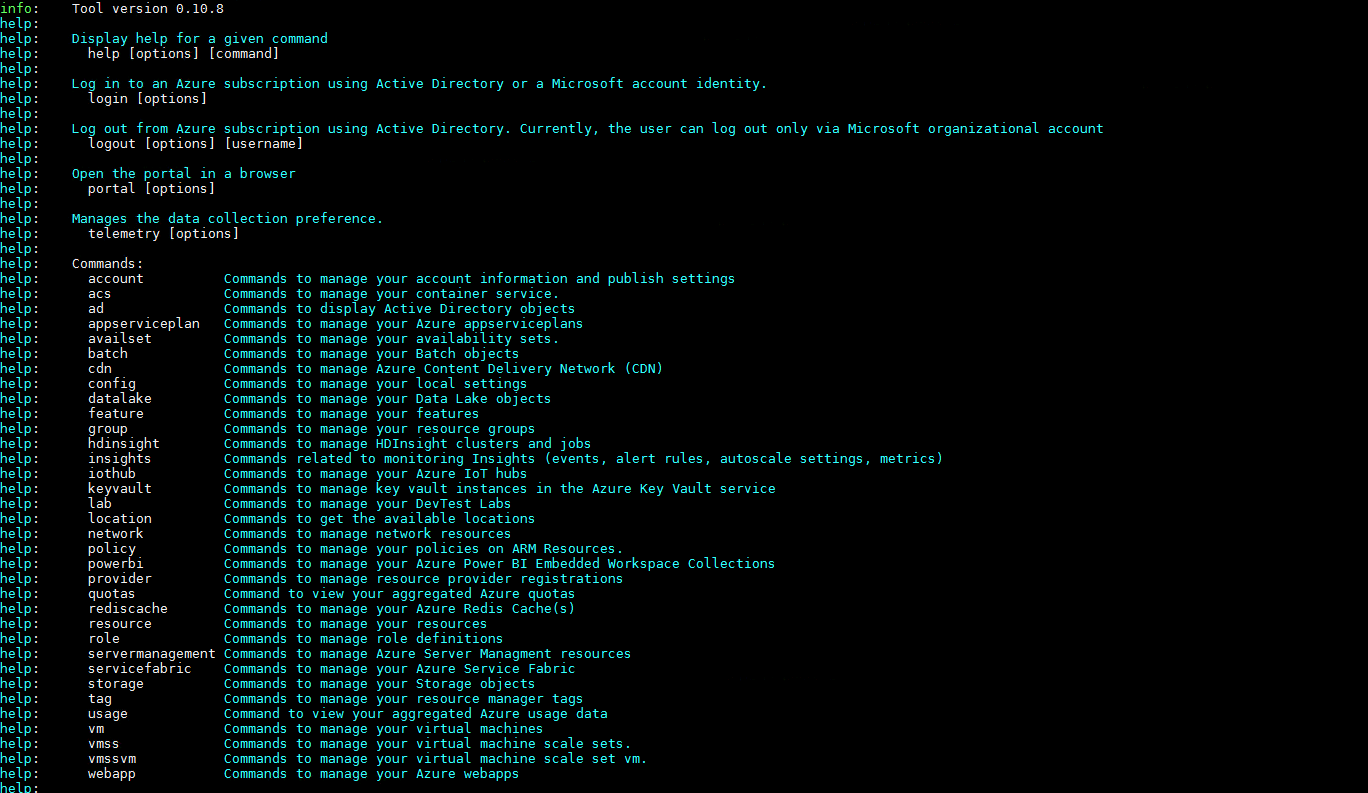 Azure command-line interface on Linux - Cloud bites from the grill