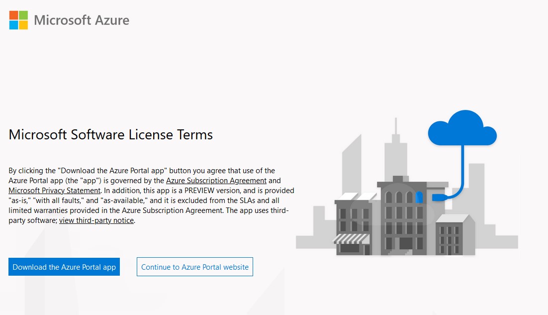 Azure Portal on your Windows - Cloud bites from the grill